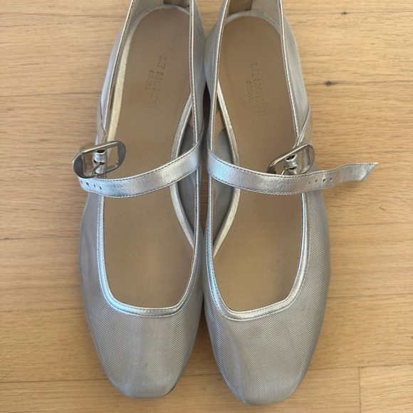 Le Monde Beryl | Shoes | Le Monde Beryl Silver Mesh Mary Jane Flats Us ...